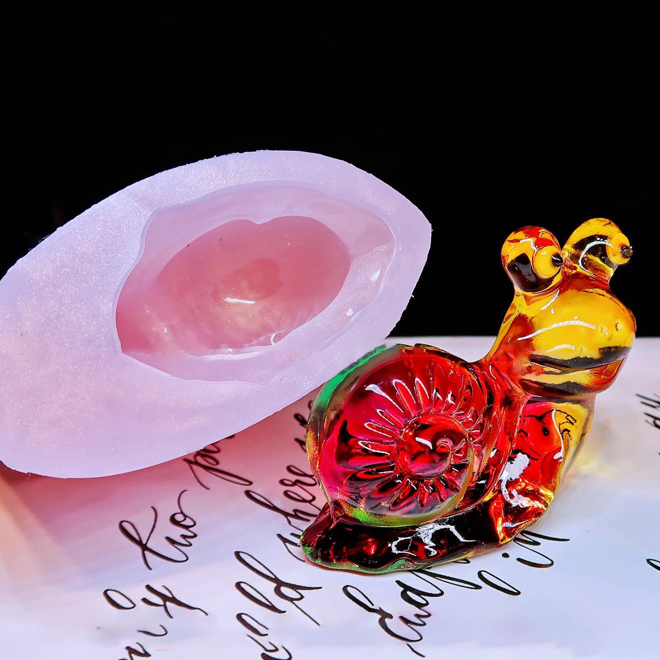 Handmade Crystal Snail Ornament Resin Mold