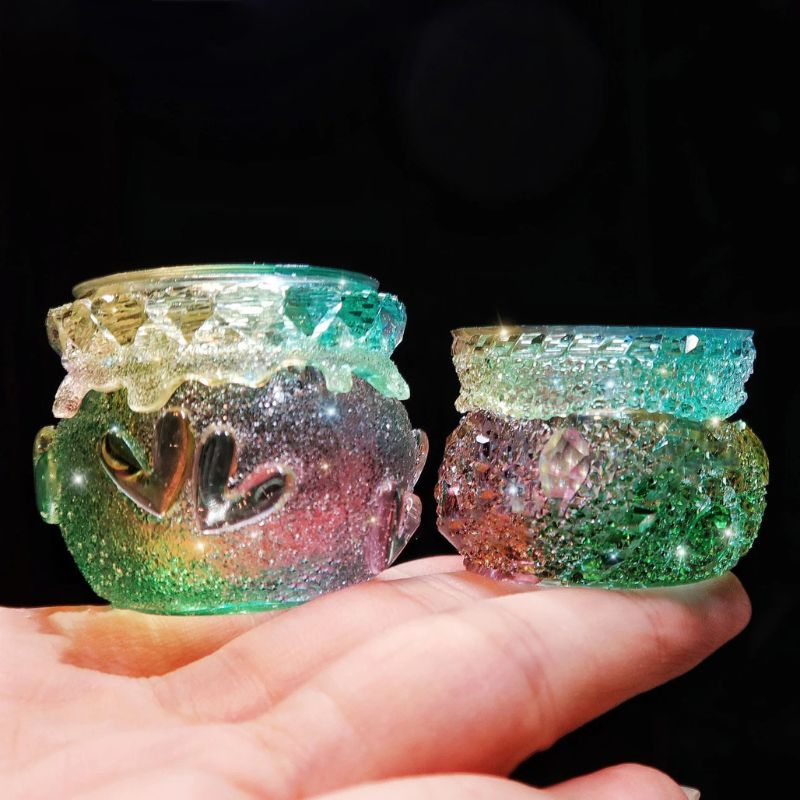 Handmade Diamond Mini Pudding Storage Jar Resin Molds – IntoResin